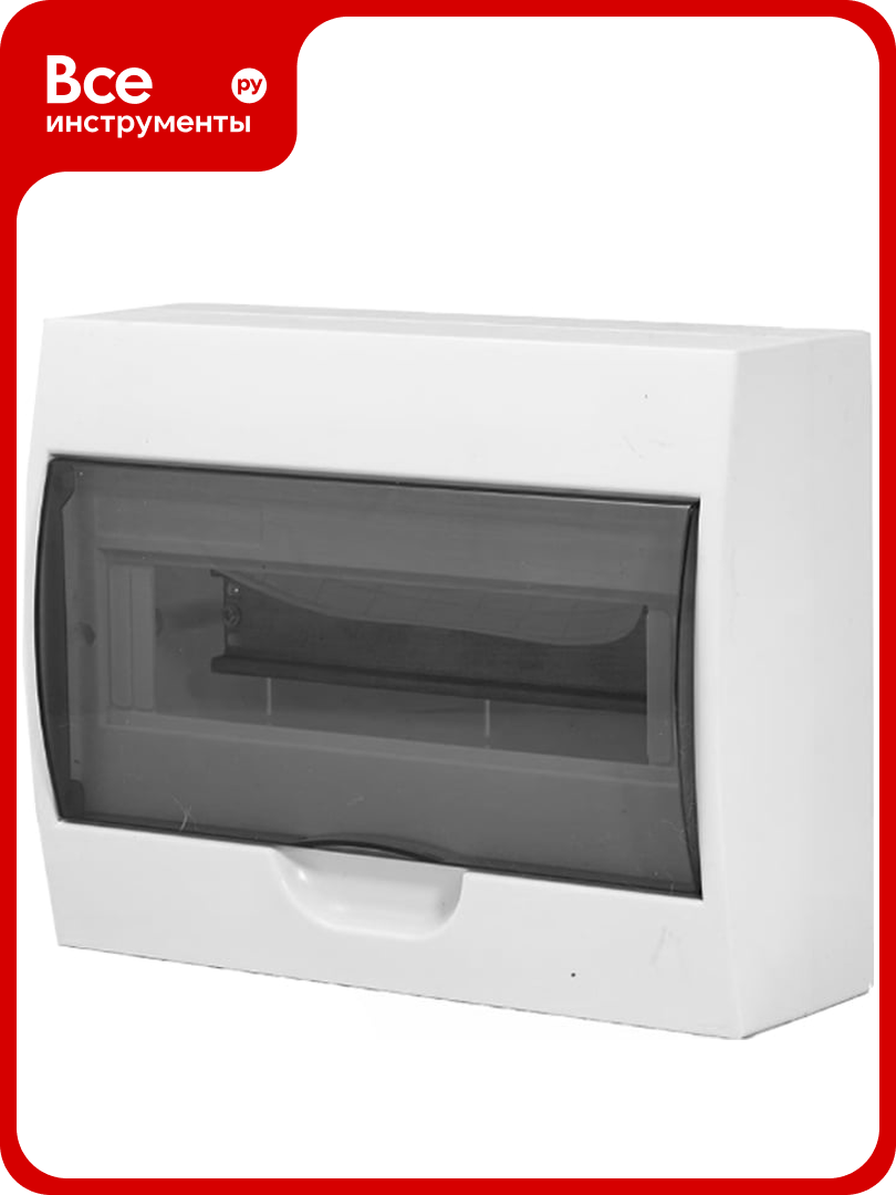 Бокс U-plast IP41, прозрачная дверь, 1 шт ЩРН-П-12 омега, корпус из полистирола, установка внутри и снаружи помещения