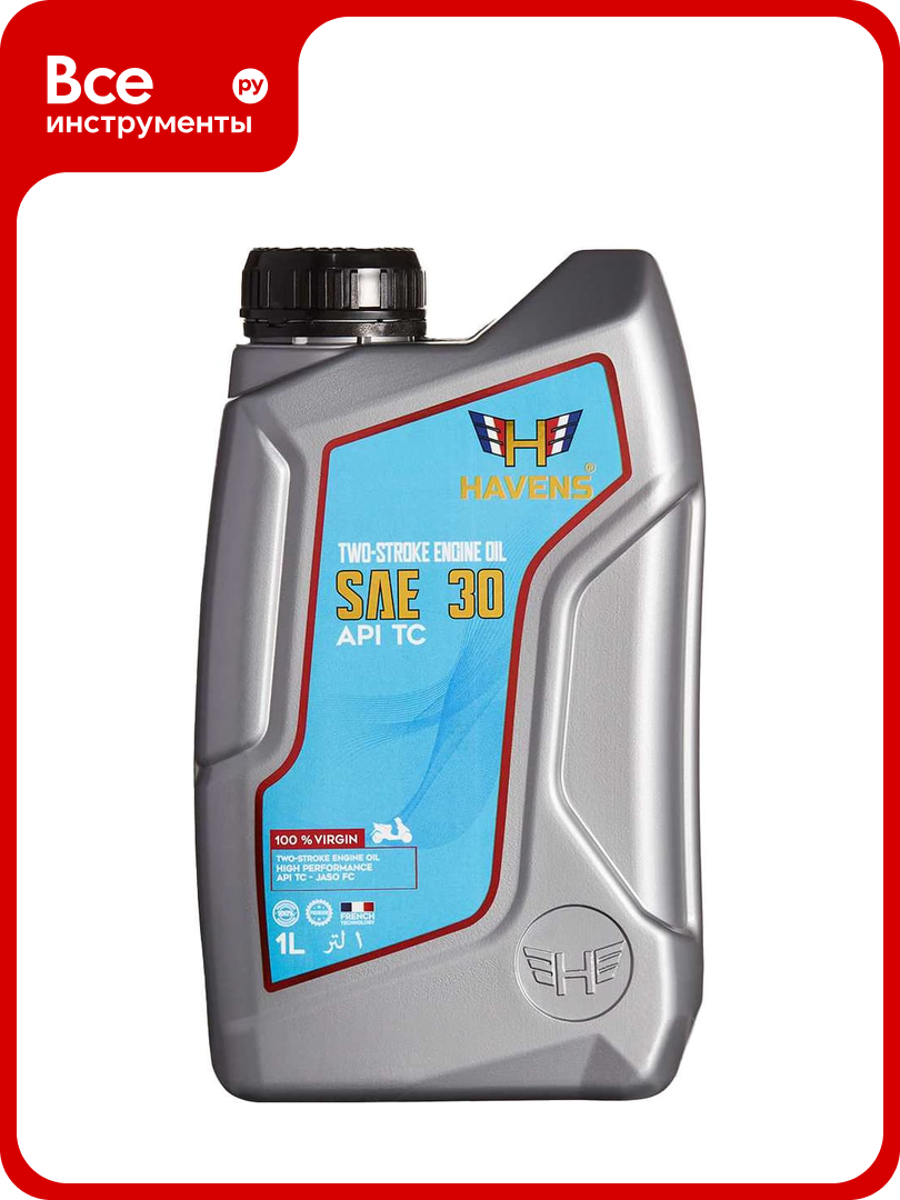 Масло 2T SAE 30 API TC JASO FC 1L HAVENS H2T30TCFC1