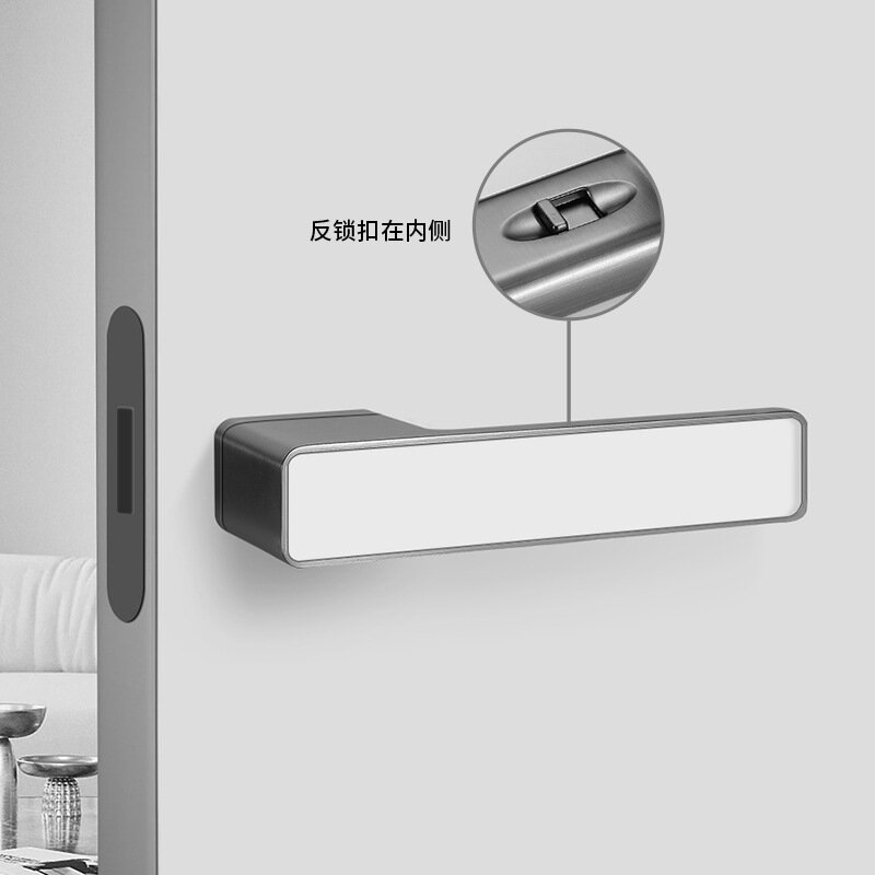 Минималистичный магнитный бесшумный экологичный дверной замок, дверной замок для спальни, интегрированный замок, дверной замок для внутреннего помещения, комплект дверного замка for the bathroom