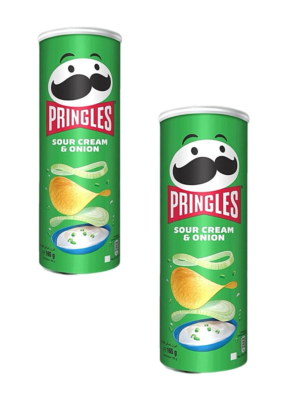 Чипсы Pringles Sour Cream & Onion, с вкусом сметана и лук 165г х 2 шт (Европа)