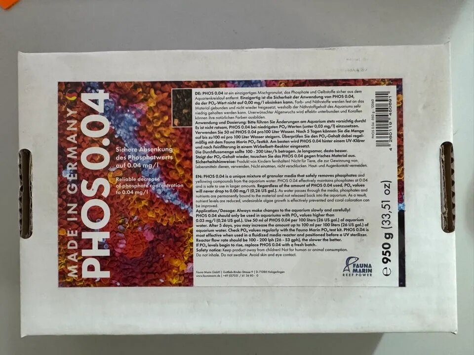 Удаление фосфатов 950 гр. Fauna Marin