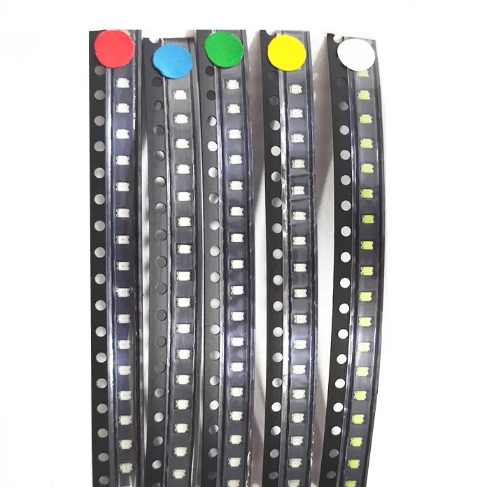Светодиоды SMD 5050, набор 100 шт, 5 цветов x 20