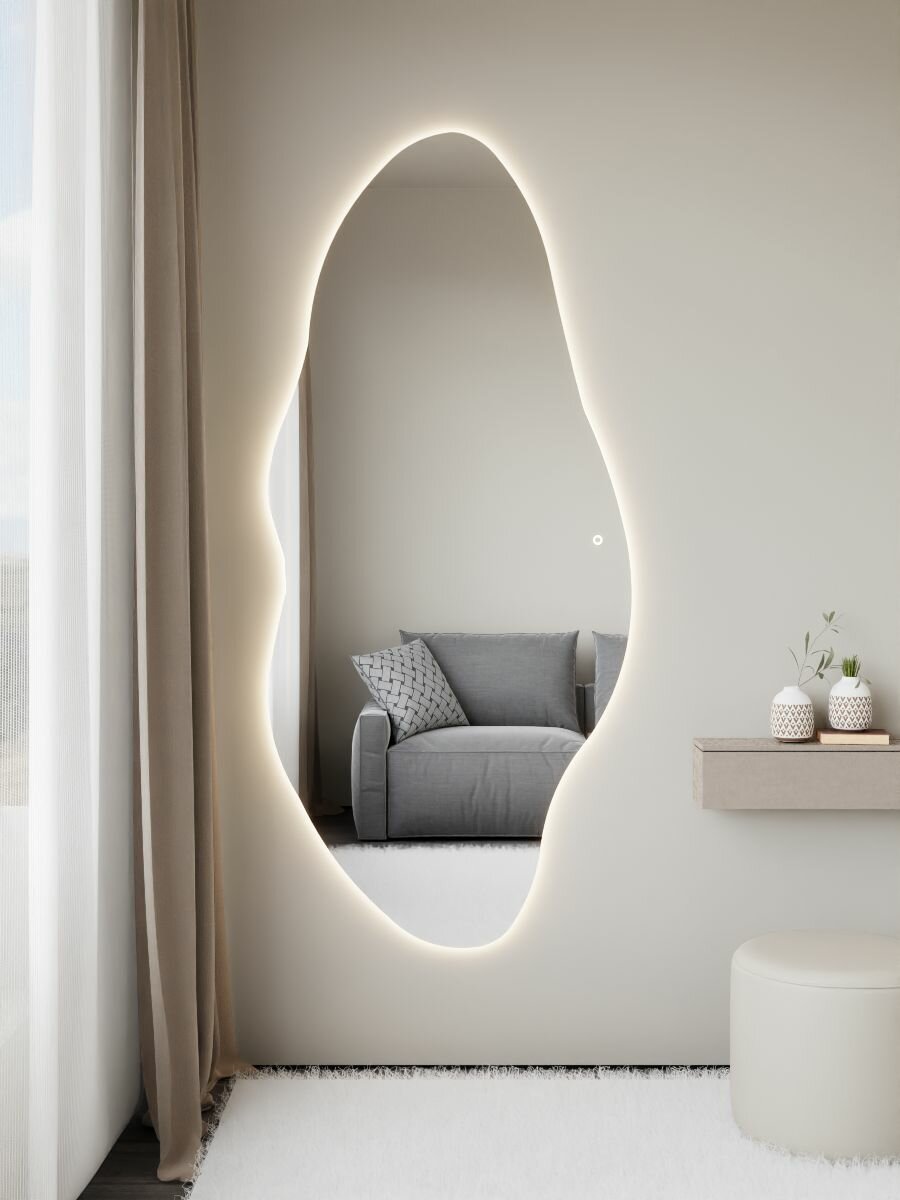 Зеркало настенное 198х88 см. BLX MIRROR М4 фигурное сенсорное