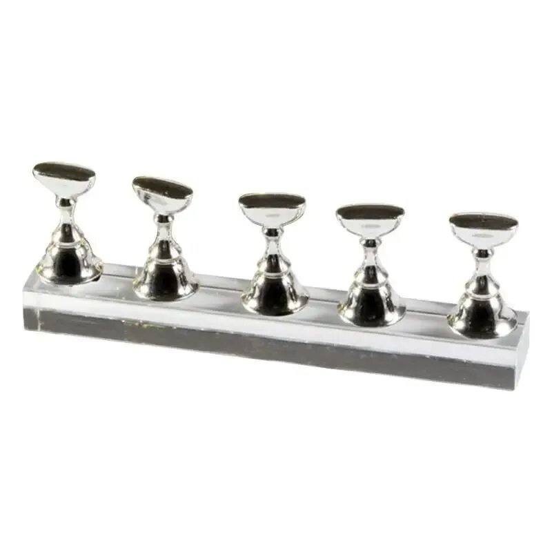 Магнитная подставка для, ногтей 5 штук набор акриловых типсов с кристальным основанием тренажер для маникюра и дизайна нейл арта домашний салон оборудование