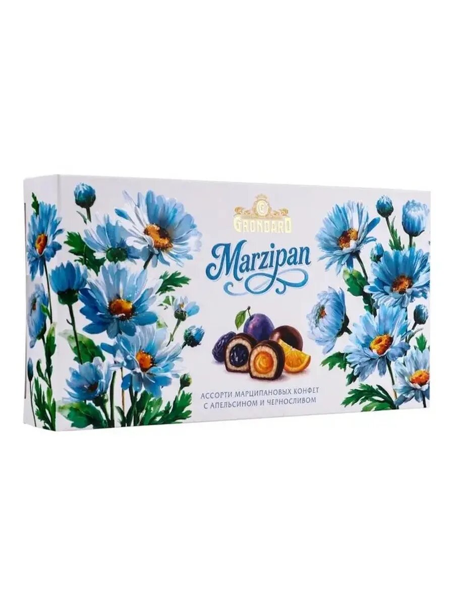 Ассорти глазированных конфет с марципаном