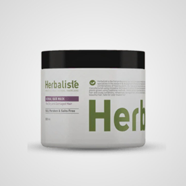 Травяная маска для волос 500 мл HERBALISTE Hair Mask Treatment and Rehabilitation for Dry and Damaged Hair Маска 500 мл