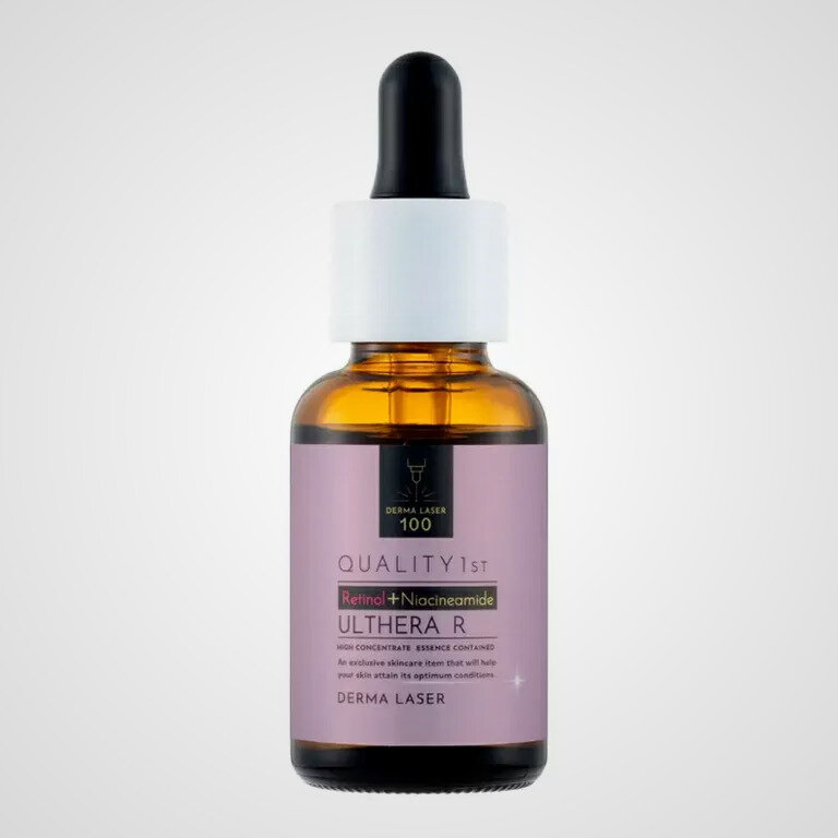 Антивозростная сыворотка Ультера R на основе ретинола и ниацинамида дерма лазер 30 мл QUALITY FIRST Derma Laser Ulthera R Сыворотка 30 мл