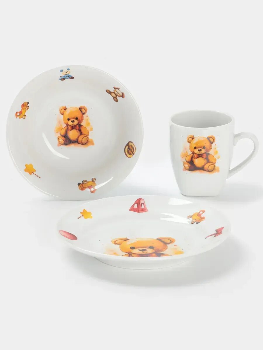 Набор детской посуды для кормления керамический