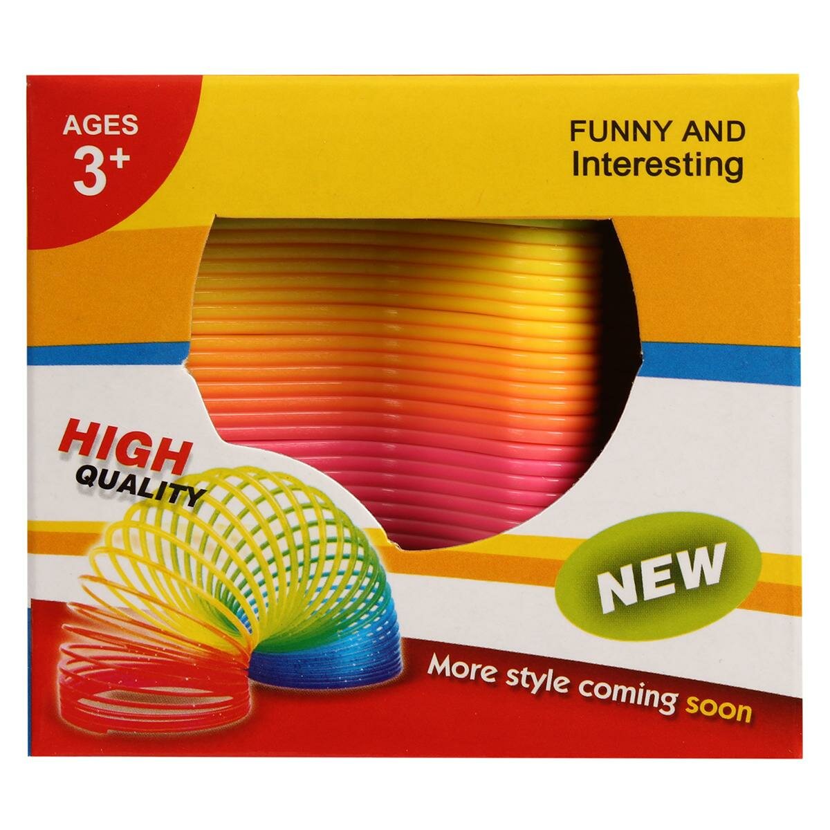 Игрушка-пружинка "Rainbow Circle", пластик, 8х8х7см, яркие цвета, от 3 лет