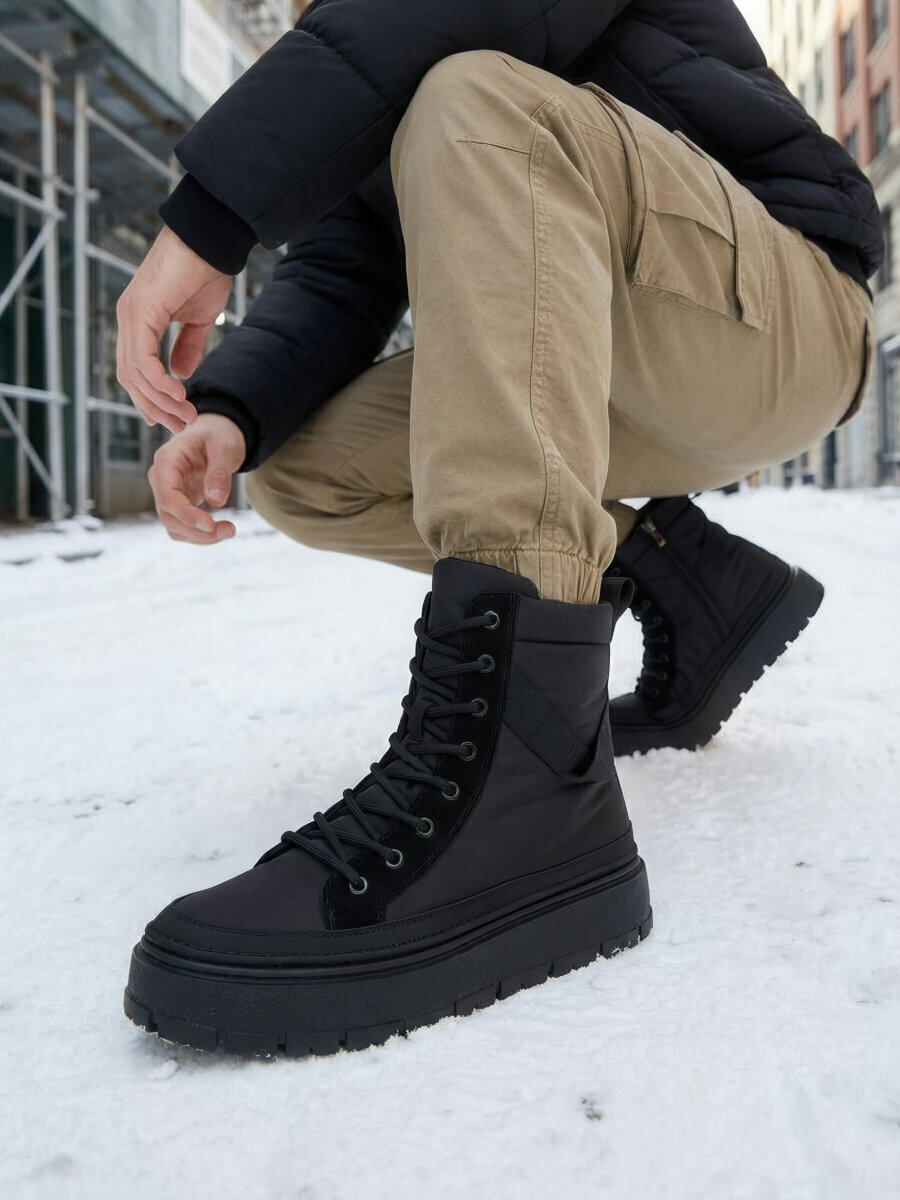 Ботинки берцы утепленные мужские треккинговые