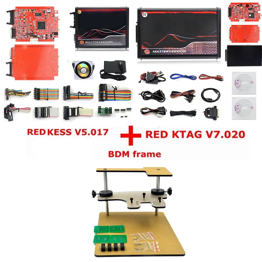 RED KESS V5.017 + RED KTAG V7.020, BDM frame, Синий