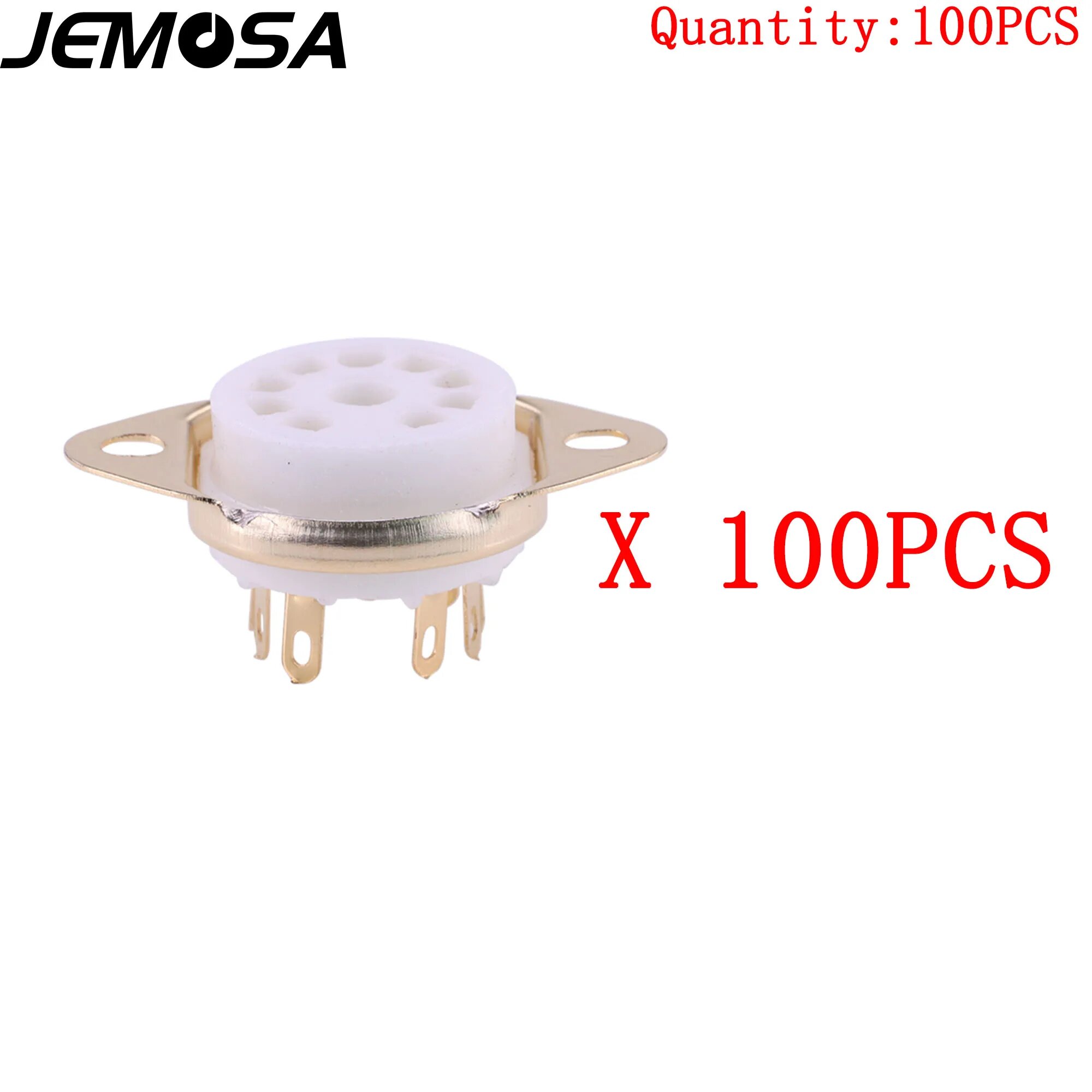 Керамические 9-контактные гнезда JEMOSA GZC9-D, Gold Plated, 100шт