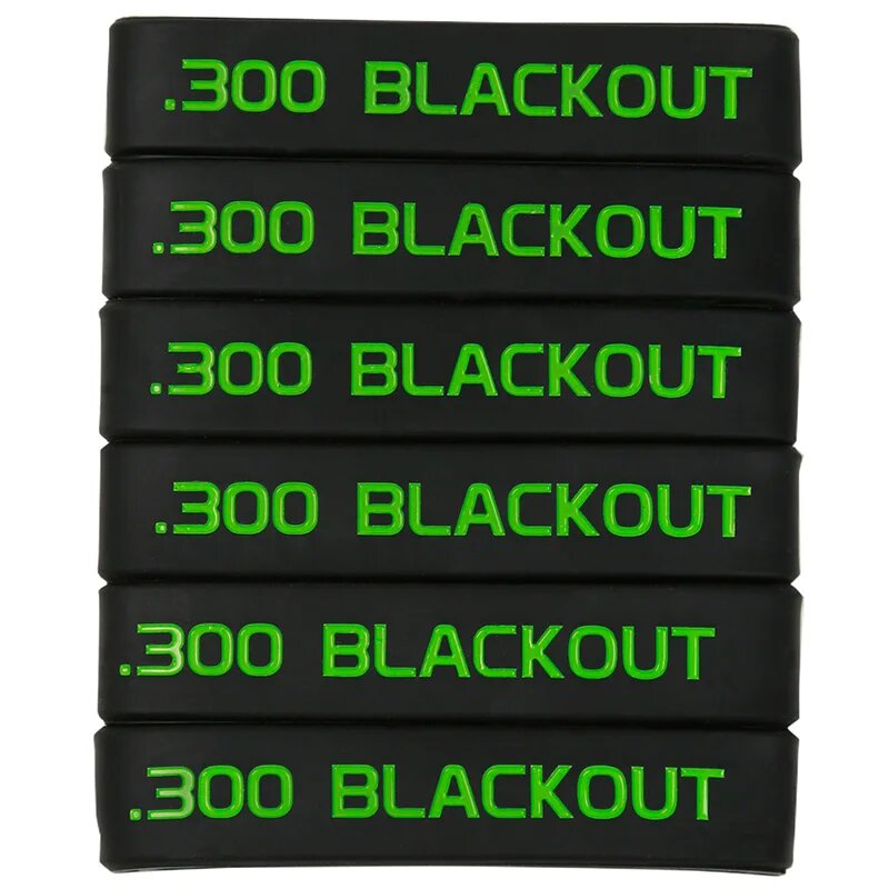 6 шт. лент для маркировки .300 BLACKOUT Green, черные