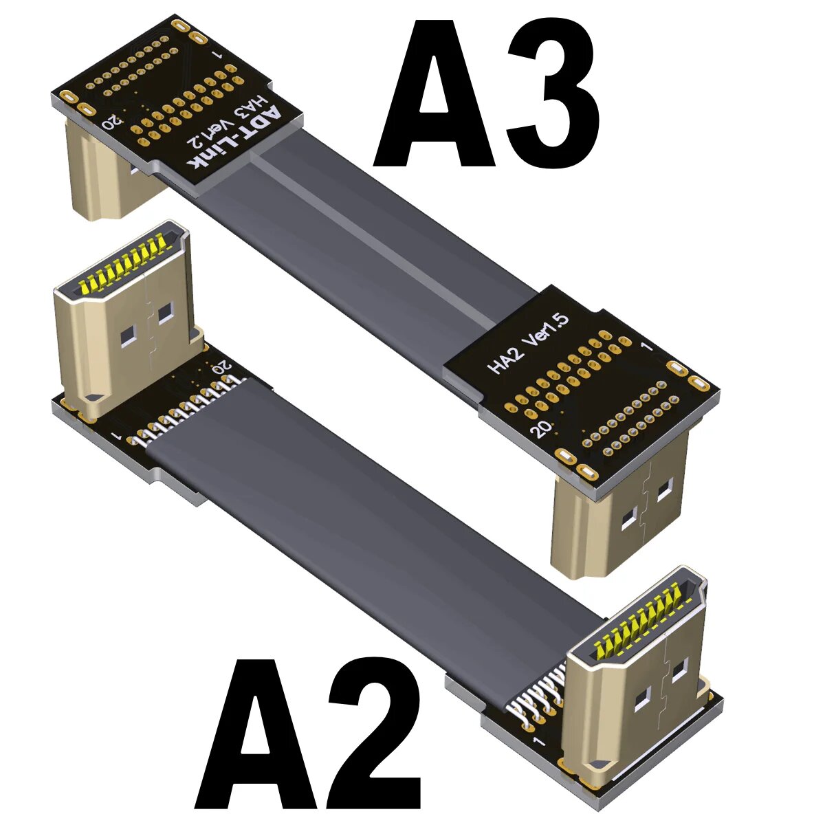 ADTLink HDMI 2.0 кабель A-A, 35cm, A2-A3