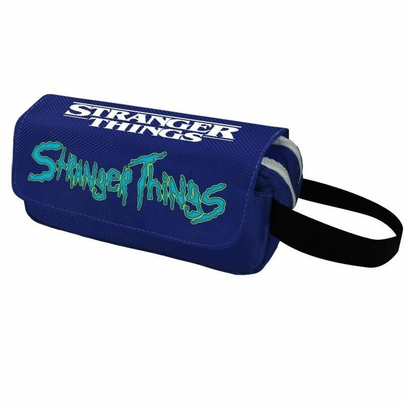 Пенал двойной Stranger Things (Очень Странные Дела), холщовый, водонепроницаемый, в японском стиле, для школы, большой,