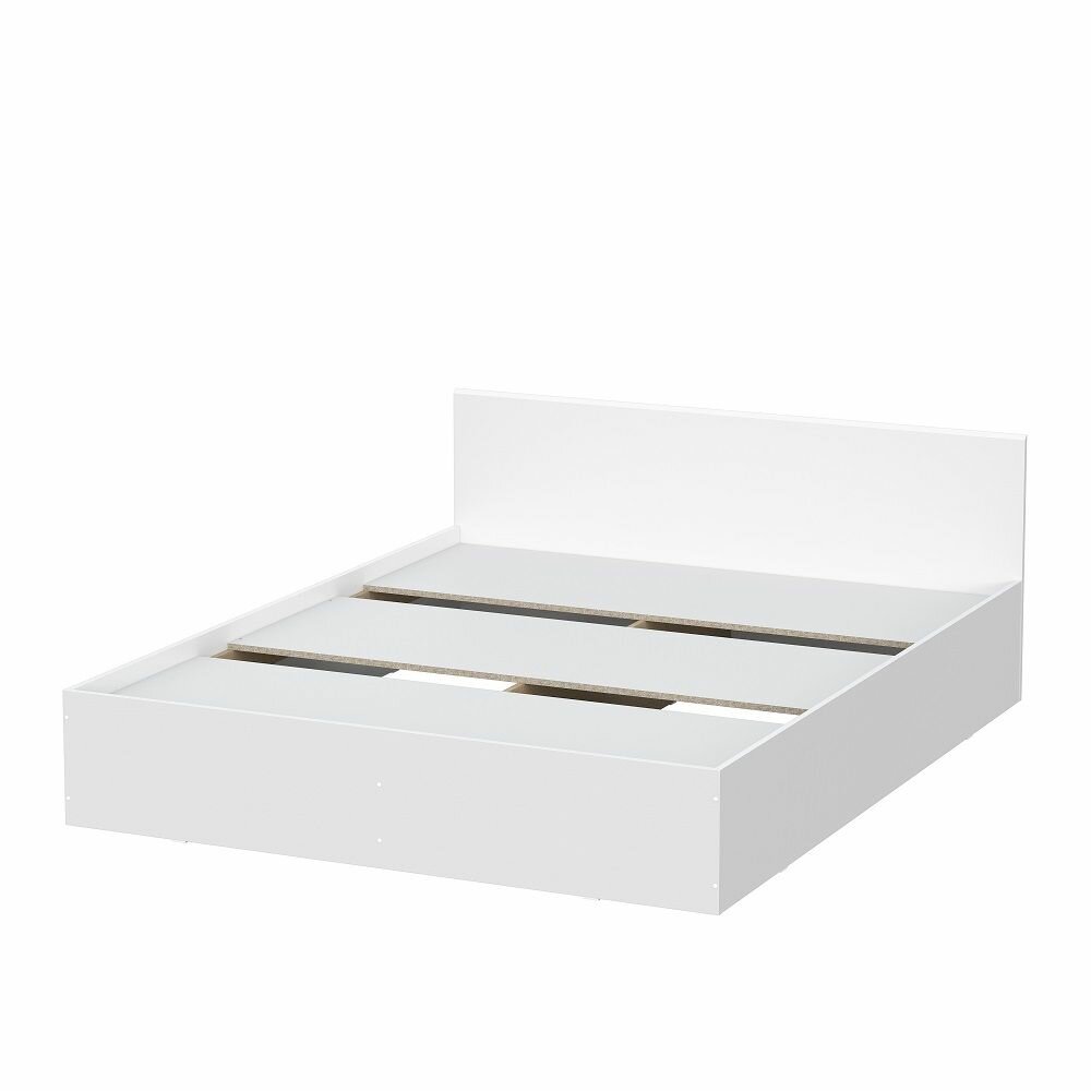 Кровать "Токио", ЛДСП, двуспальное место, цвет белый, 160x200 см