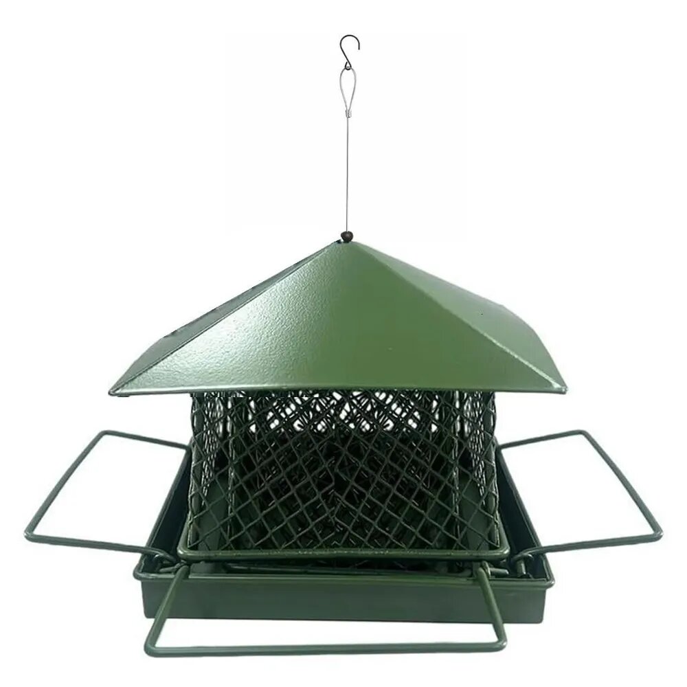 Уличный металлический кормушка для птиц, устойчивая к белкам, - Квадратный
