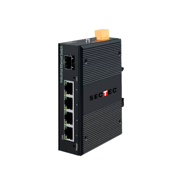 5 портовый промышленный гигабитный коммутатор на DIN рейку SECTEC PLC411000