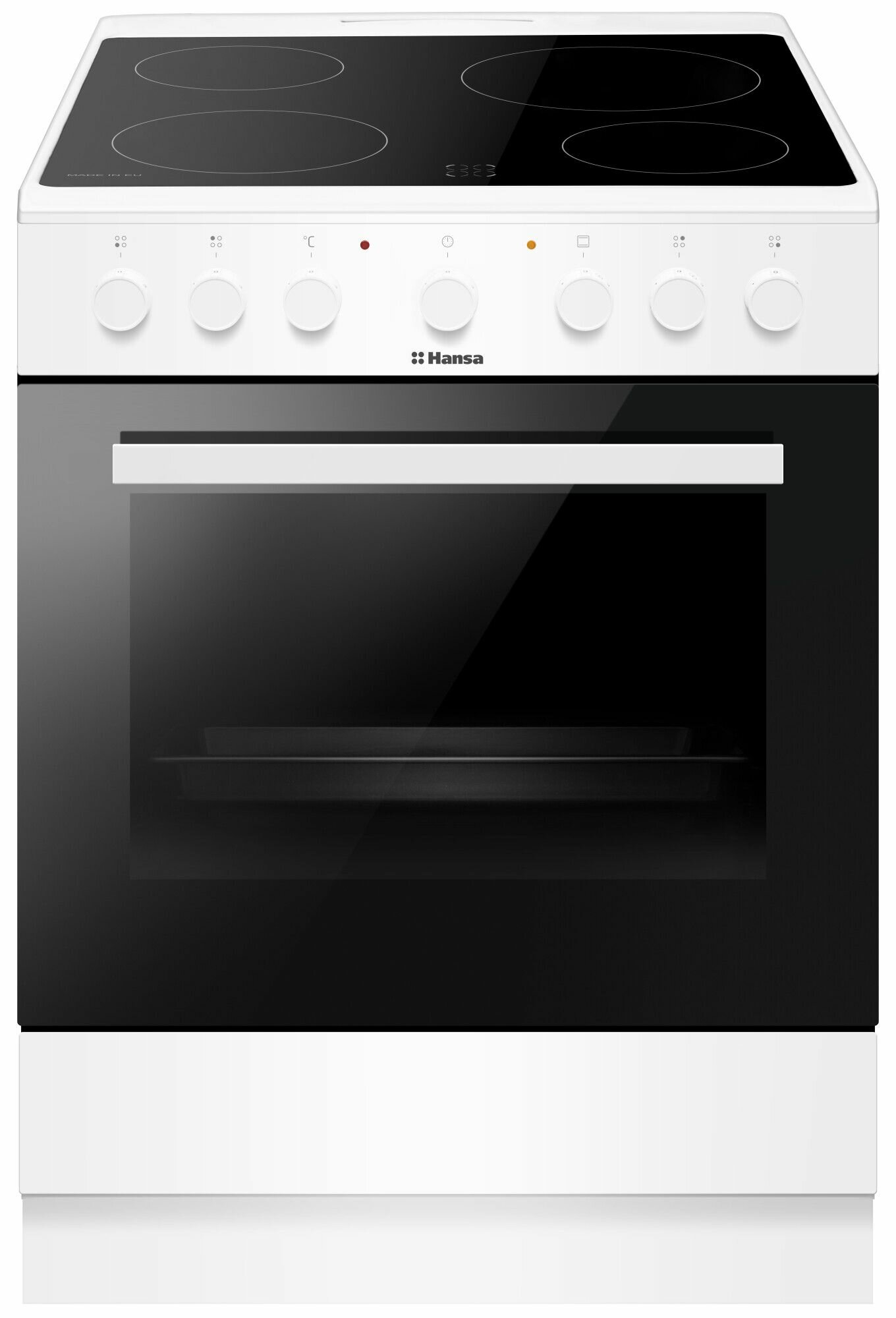 Электрическая плита Hansa FCCW68103, 60 см, 4 электрических конфорки, 65 л, белая