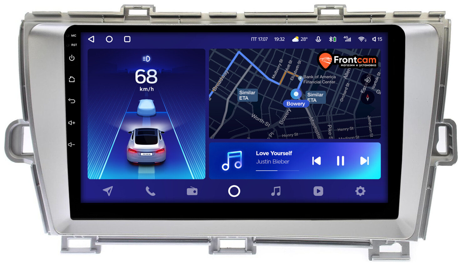 Штатная магнитола Teyes CC2 PLUS 6/128 9" RM-9211 Toyota Prius 3 (XW30) 2009-2015 (левый руль) серебро Android 10 (4G-SIM, DSP, QLed)