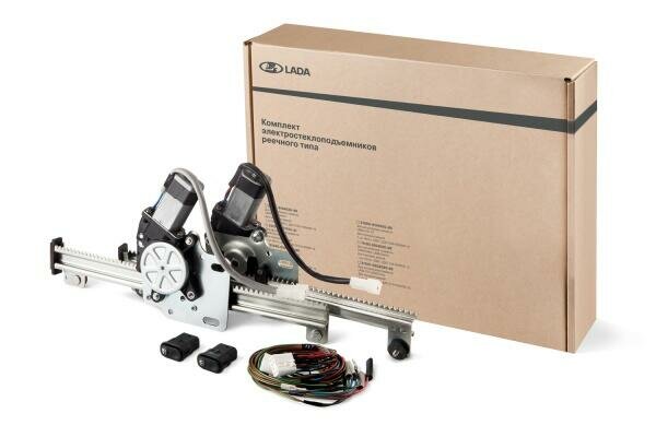 Комплект электростеклоподъемников (правый/левый) реечного типа для передних дверей для Лада Калина / Gra