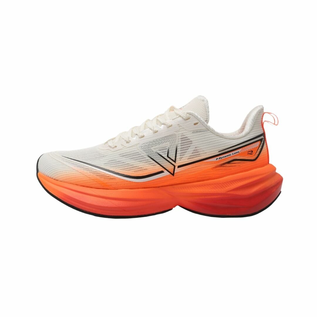 Кроссовки PEAK Running, размер US 11, white/orange — фото 1