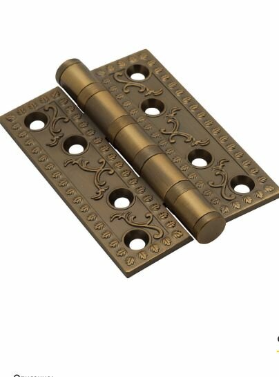 Петля дверная врезная (2 шт.) Bravo HZ-10-4BB цвет ABB Античная МатБронза