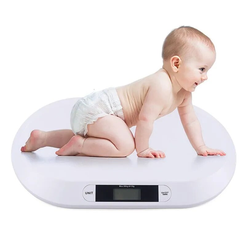 Электронные весы для новорожденных, детские весы, для младенцев и маленьких детей, белые
