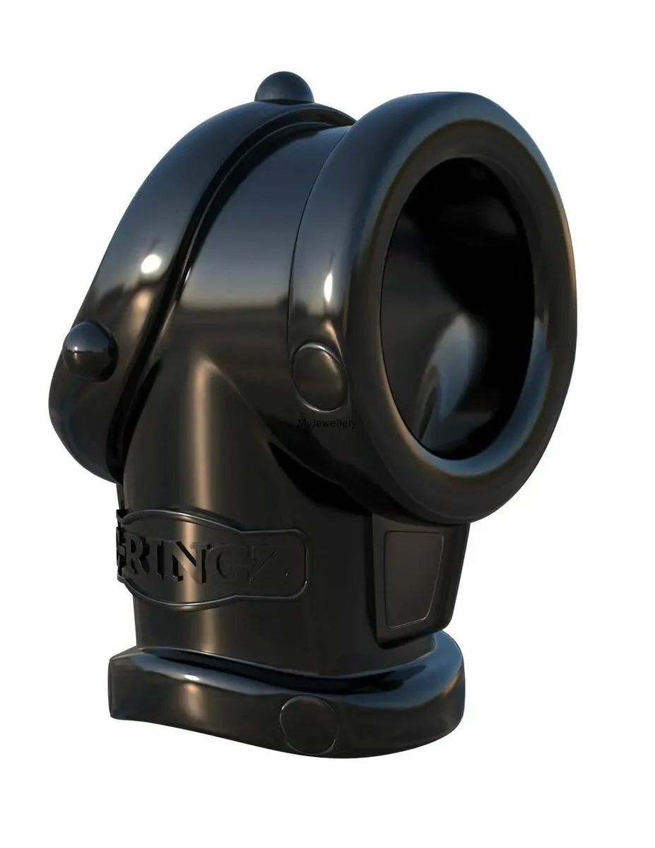 Эрекционное кольцо с подхватом мошонки Cock Pipe With Ball-Stretcher, эластичное 3,3 см