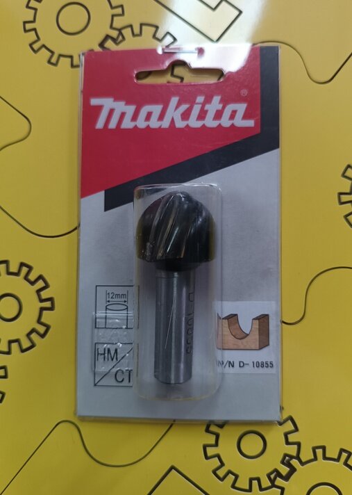 Фреза галтельная (25,4х19х38 мм; хвостовик 12 мм; 2 лезвия) Makita D-10855