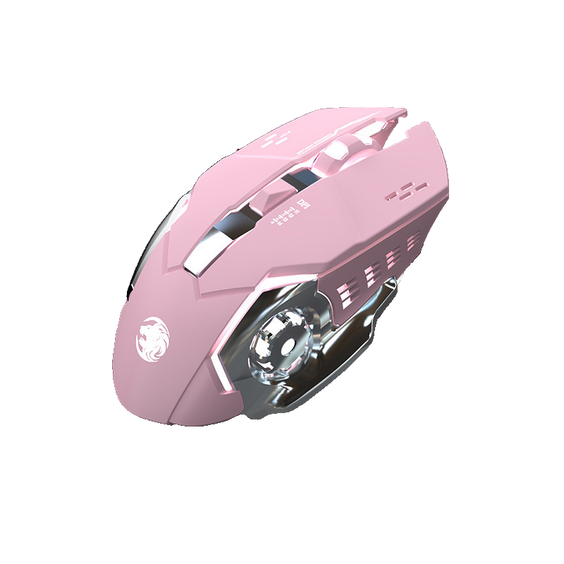 Мышь унисекс EWEADN G306 беспроводная Bluetooth, розовая, для игр и офиса, тихие кнопки