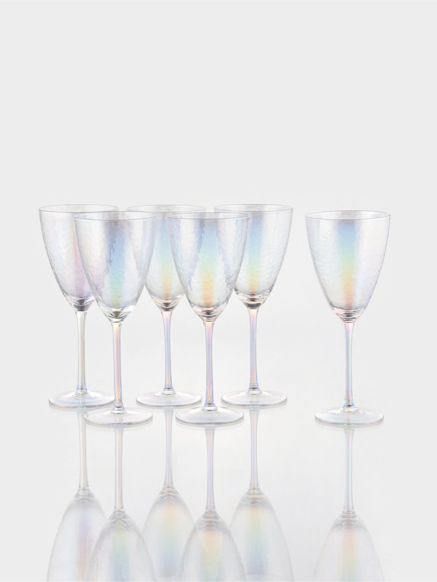 Набор бокалов для вина Magistro «Жемчуг» 400 мл, 6 шт, стекло, перламутровый