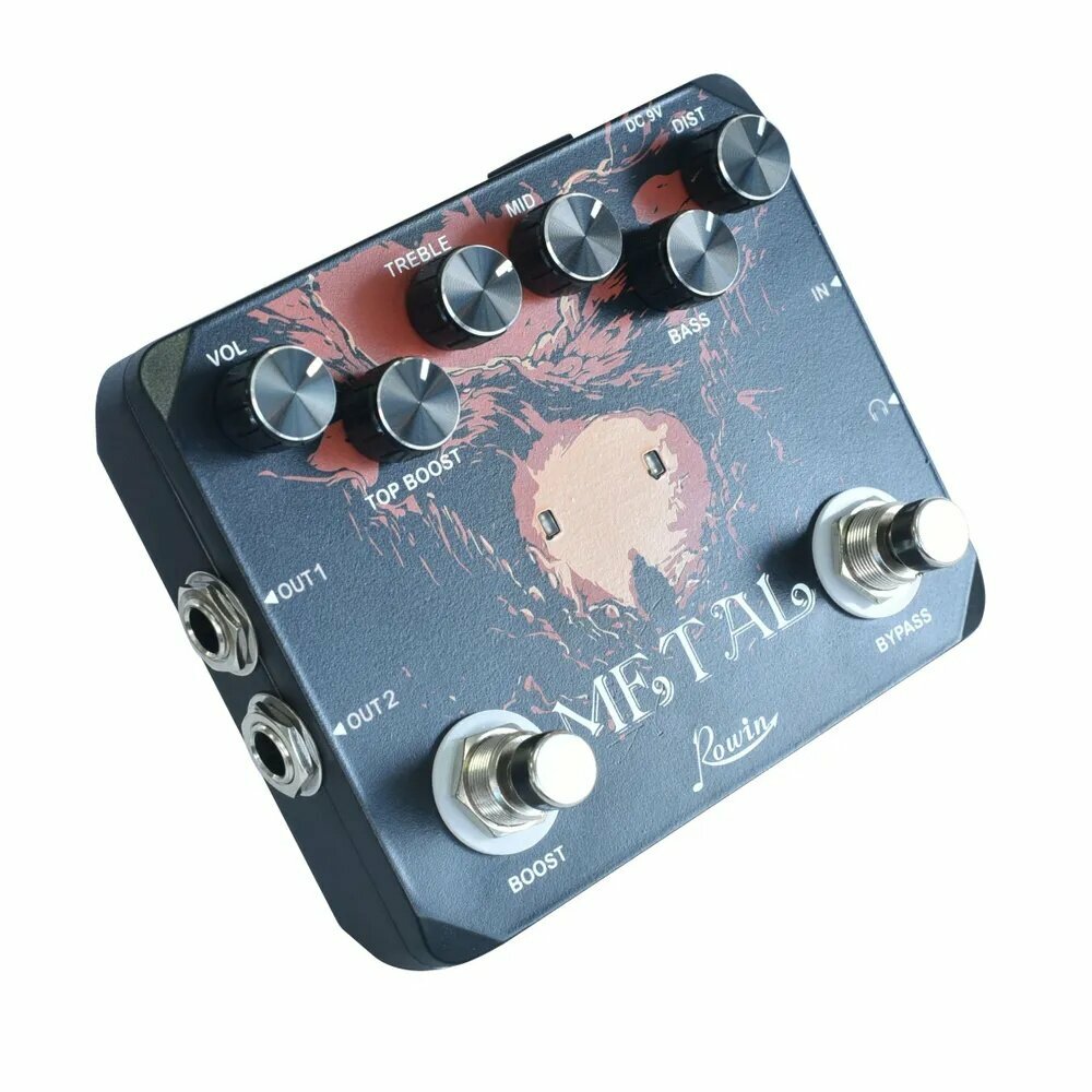 ROWIN LTL-03 METAL Гитарный эффект педаль с традиционными металлическими звуками супер искажения звука и наушники True обходной