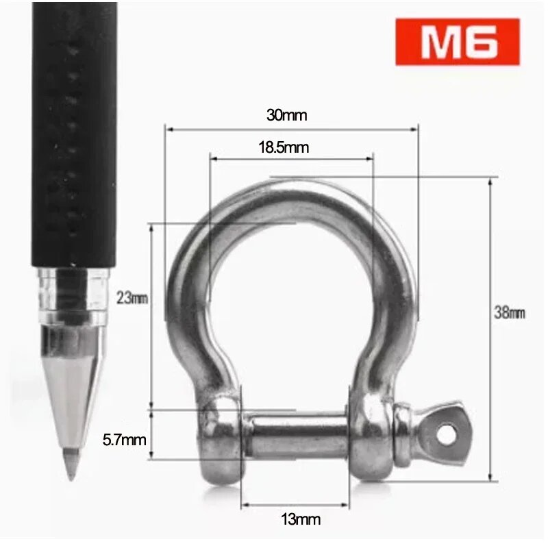 Скоба U-образная из нержавеющей стали 304 Bow shape Size M6