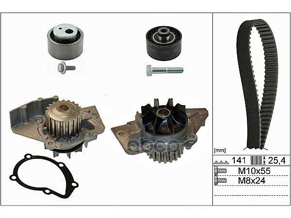 Комплект ГРМ с насосом PEUGEOT PARTNER, EXPERT 2.0HDi 530047030 Ina арт. 530047030