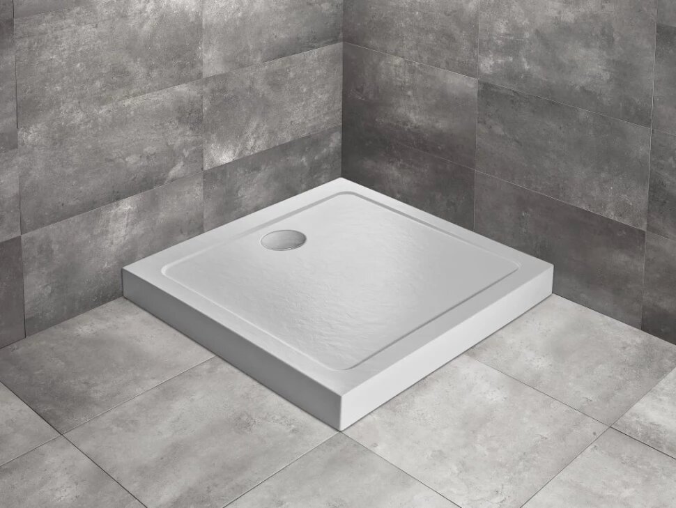 Акриловый поддон 90x90 см Radaway Doros C Compact Stone White SDRC9090-05-04S