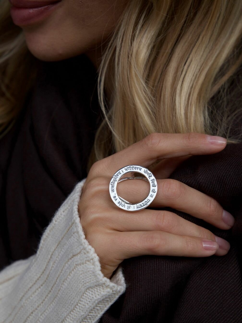 Кольцо, серебро, 925 проба, чернение