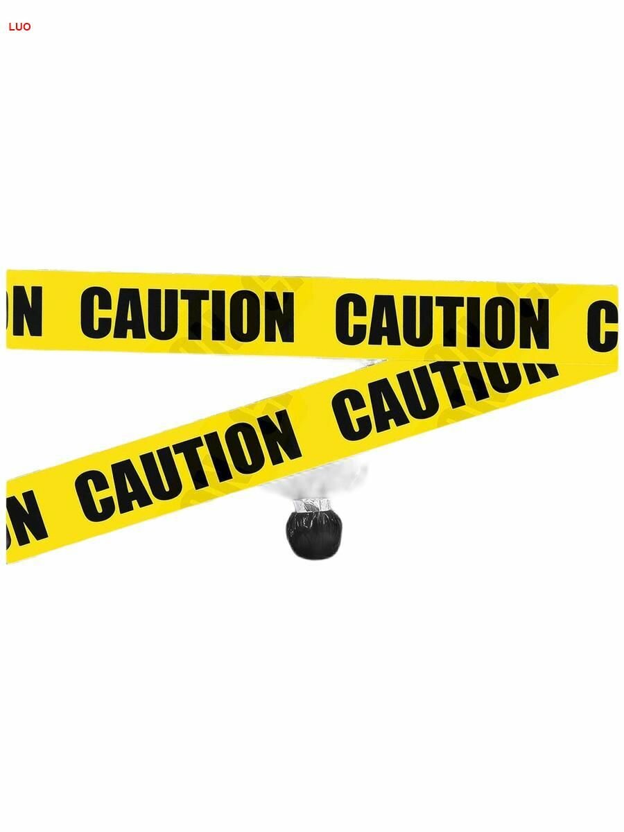 Жёлтая Лента Caution Для Праздничного Украсления, Мероприятия И Барьерной Защиты, 1 Штука, 10.20X7.50X7.50Cm