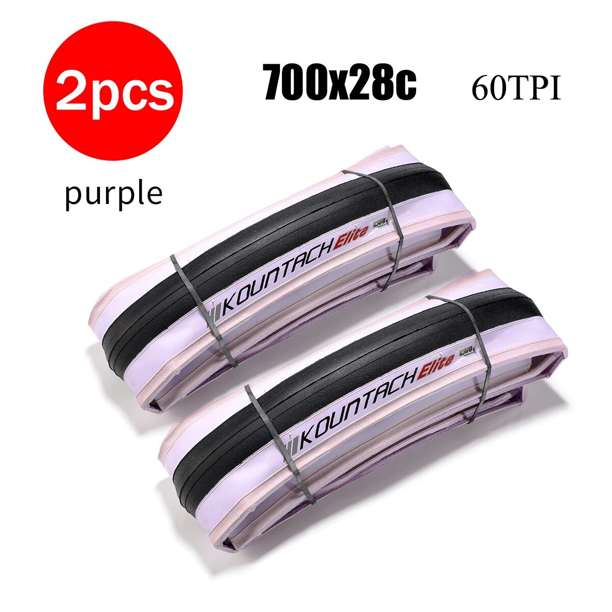 Шины Kenda 700c 700x25/28c розовые/жёлтые Фиолетовый, 2pc 700x28C lavender