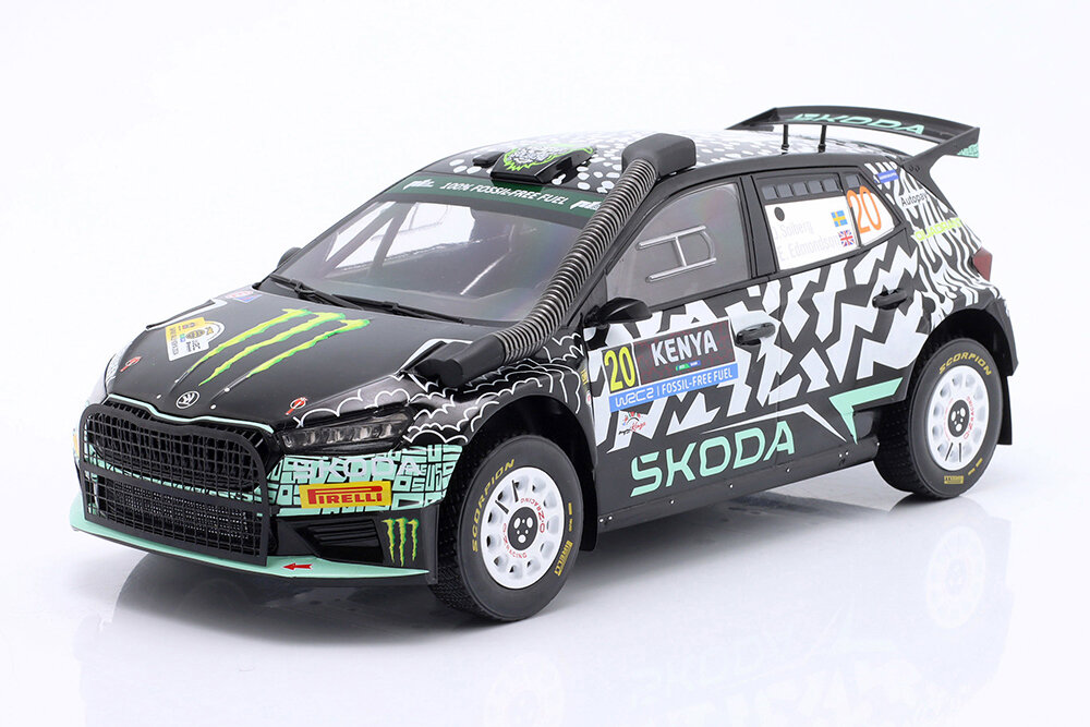 Модель коллекционная IXO Skoda fabia rs RALLY2 #20 7TH rally kenya 2024 solberg/edmondson