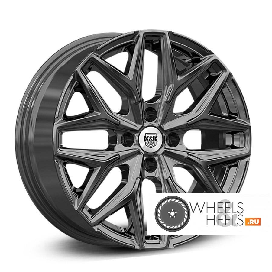 Диск автомобильный литой КиК Ариус 17x7 4x108 et25 dia65.1 Антрацитовый