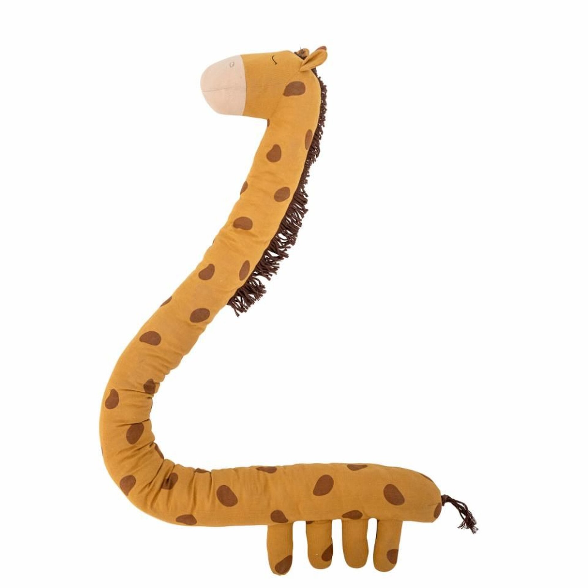Плюшевая игрушка Bloomingville MINI Ibber в форме жирафа, размер 184х12х30 см, цвет желтый, коричневый