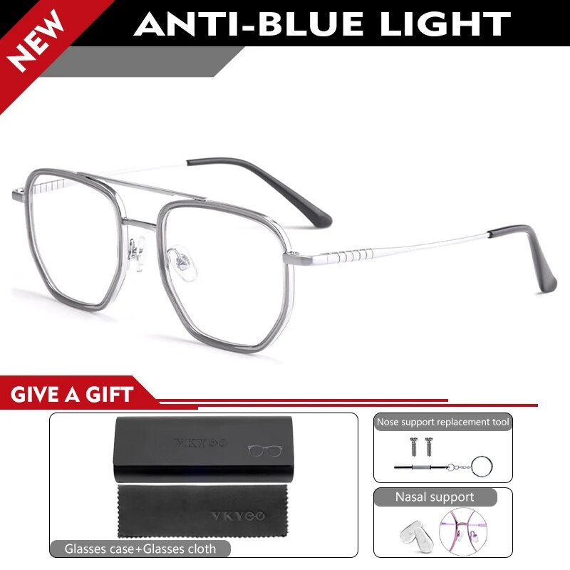 Очки VICKY пилотные геометрические L1361 L1361-SILVER, +150