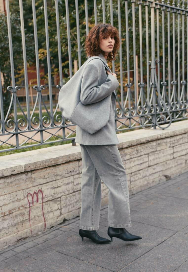 Джинсы широкие URBANTIGER Raw Denim, размер S, серый — фото 1