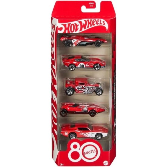 Набор машинок Hot Wheels JGK08 Mattel 80th 5-Pack