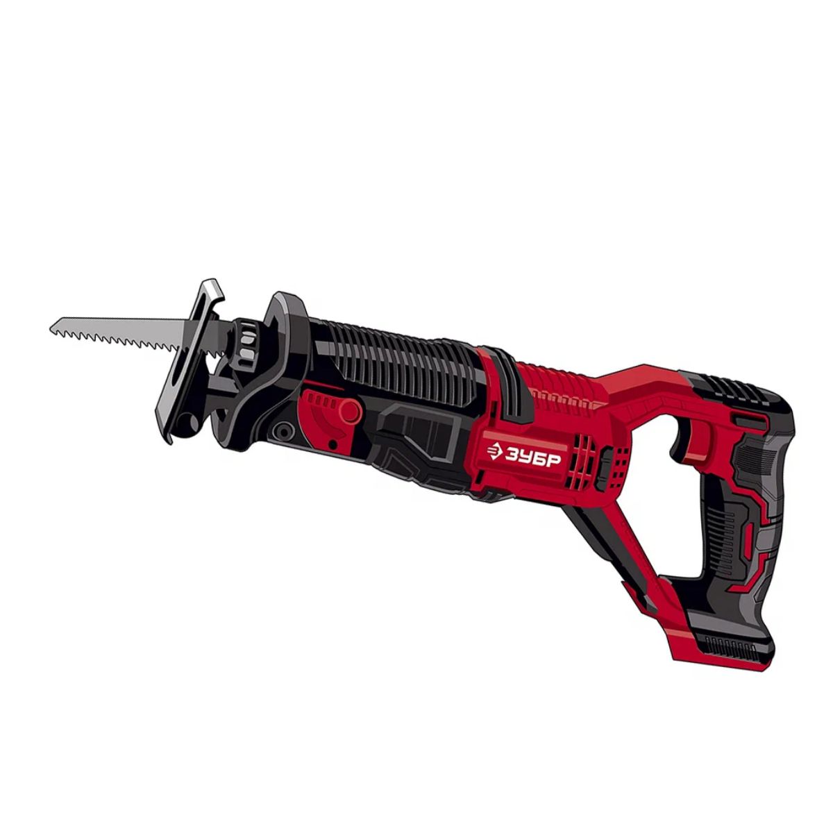 Пила сабельная аккумуляторная ЗУБР СПЛ-185 черно-красный 18В, без АКБ