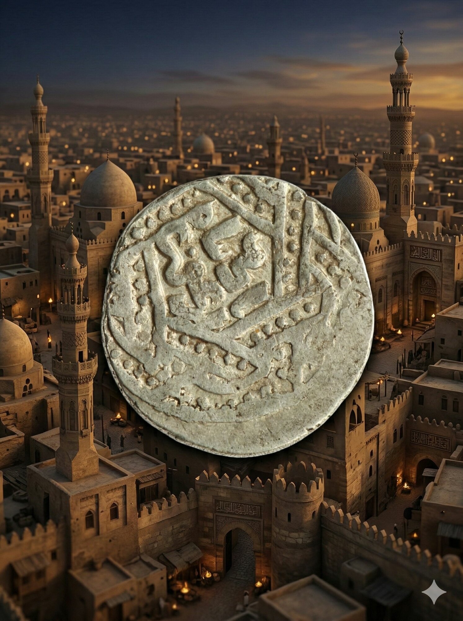 Подлинная монета дирхем Ильханы, Аргун 684-688 гг. (1284-1291 гг.)