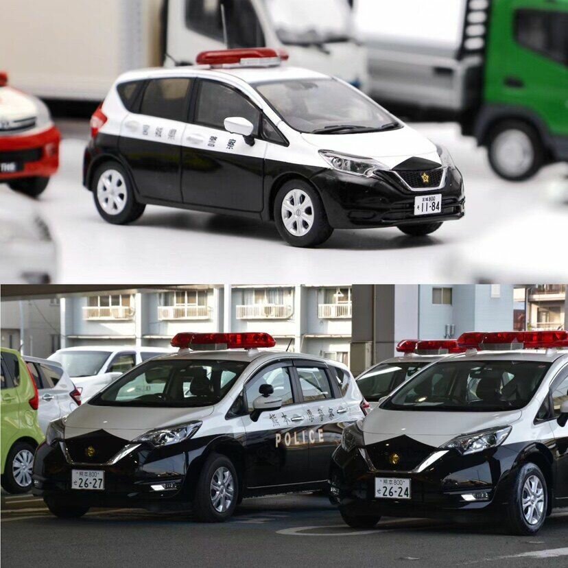 RaiS Kyosho Nissan Note Префектура Мияги 2017 E12 Масштаб 1:43 Модель японского полицейского автомобиля