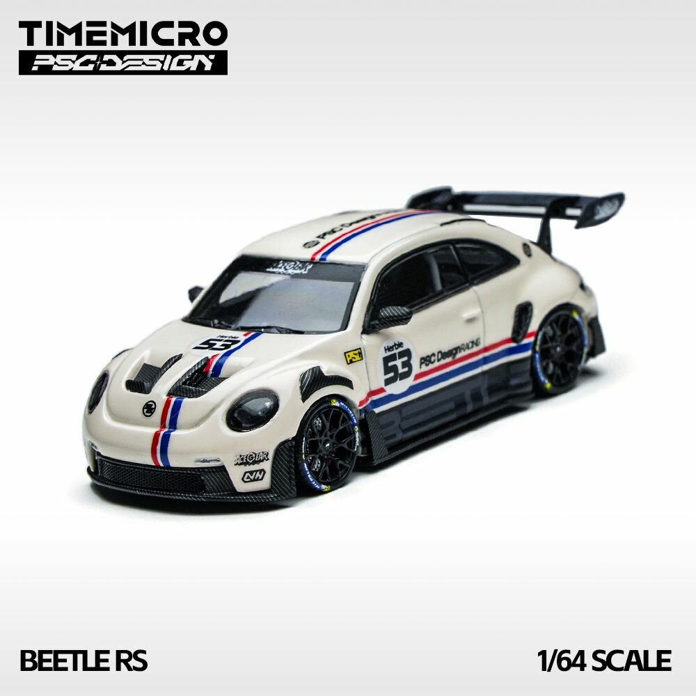 TimeMicro и PSC Design Модель автомобиля из сплава, 1:64, серия Volkswagen Beetle (VW Beetle Herbie Tribute Edition)