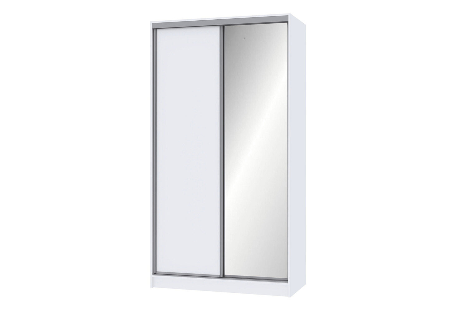 Шкаф-купе Hoff Home, 123,2х229,5х59,5 см, для одежды, ЛДСП/зеркало, цвет белый